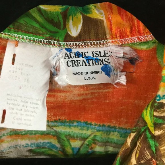 Pacific Isle Creations | Tops | Vtg Pacific Island Creations Hawaiian ...